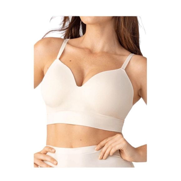 Truekind Intimates And Sleepwear Truekind Bra Beige Supportive Comfort Wireless Shaping Bra Sz